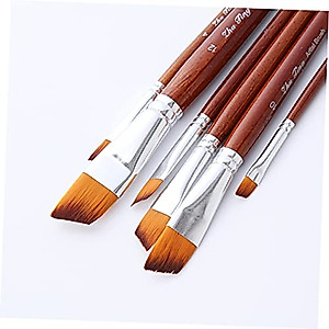 6pcs Set Linen Sets Water Coloring Paint Set Paint Brush Acrylic Paint Brush Set Oil Painting Brush Nail Art Brushes Acrylic Brush Watercolor Brush Oil Brush Brush