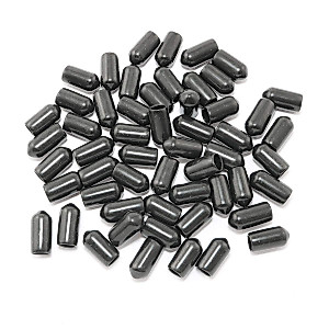 Pro Bamboo Kitchen 60pcs 1/4" Rubber Cap Protective Cover Rubber Plug Soft PVC Thread Protection Cap Plastic Rubber Dust Cover Black Fits 1/4 Inch Screws and Bolts
