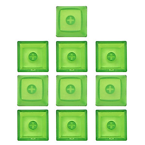 Yuisle DIY Gaming Keyboard 10Pcs XDA Profile Blank Key Transparent Layer PBT Color Backlit Keycaps for Mechanical Keyboard pbt Backlit keycaps