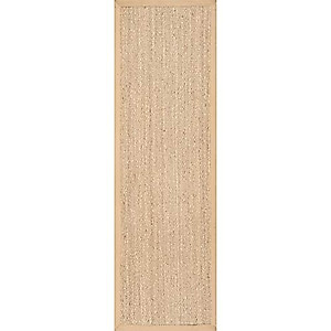nuLOOM Elijah Natural Seagrass Farmhouse Runner Rug, 2' 6" x 6', Beige
