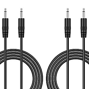 Bolvek 2 Pack 6ft 3.5mm 1/8" Male TS Mono Plug to 3.5mm Male Mono Jack Audio Cable