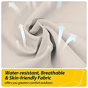 AAAAAcessories Outdoor Chaise Lounge Cushions for Patio Furniture Lounge Chairs Set of 2, Water Resistant Fabric, 72 x 21 x 3 Inch, Light Beige