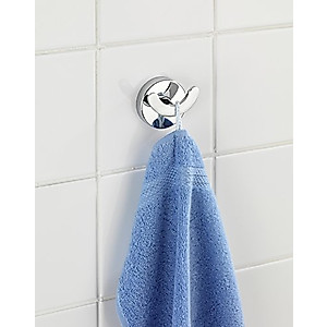 WENKO, Chrome, Towel Vacuum-Loc System, No Drilling Wall Hook, Rustfree, Dimensions 1.57 x 2.56 x 2.36 in, 4x6,5x6 cm