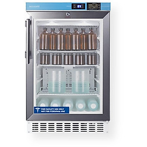 Accucold ACR46GL 20" Wide Pharmacy All-Refrigerator; LED Lighting; Built-in Capable; Double Pane Tempered Glass Door; Digital Thermostat; Temperature Memory Function; Frost-free Operation