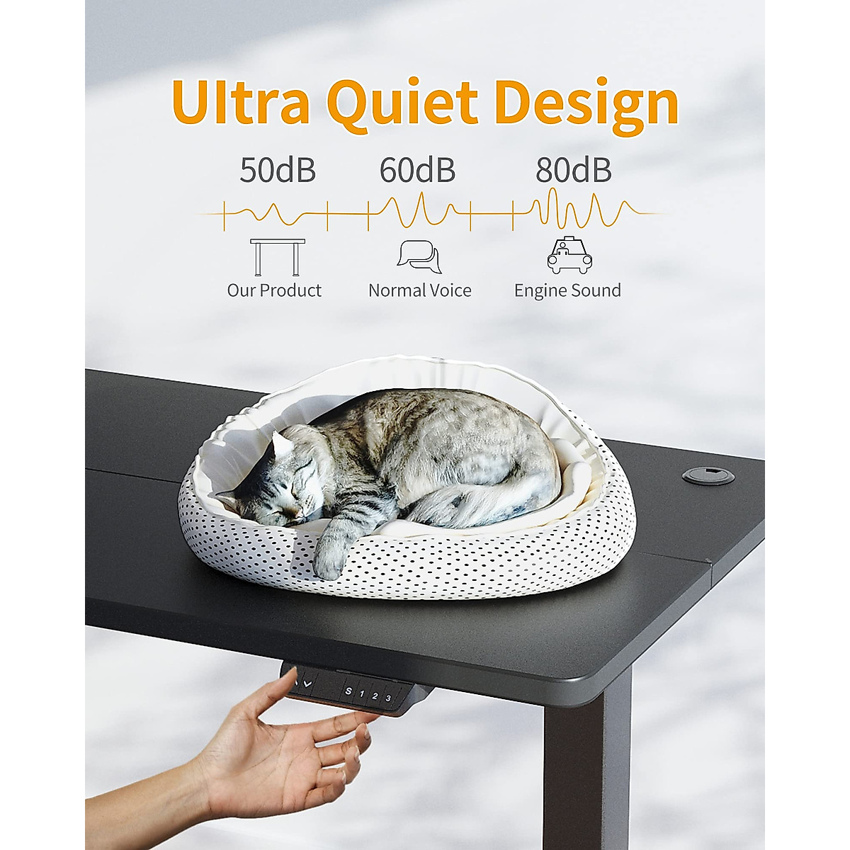 CubiCubi 55 x 24 Inch Standing Desk with Drawer, Electric Stand up Adjustable Height Electric Stand up Desk, Sit Stand Home Office Desk, Ergonomic Workstation Black Steel Frame/Rustic Brown Tabletop