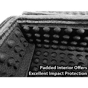 CASEMATIX Padded Microphone Case Compatible with AT2020 USB, AT2020USB Plus, AT2035, AT2050, AT4033A, AT4040, AT4050, ATR2500 USB with Windscreen and Small Cable Accessories, Case Only