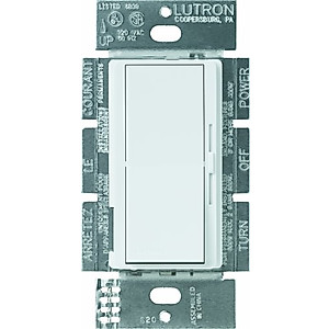 Lutron DVELV-300P-WH 300-Watt Diva Electronic Low Voltage Single Pole Dimmer, White