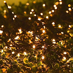 Solar String Lights Outdoor, 2 Pack 100 Led Outdoor Solar Christmas Lights, 8-Modes Waterproof Fairy Lights for Christmas, Gardens, Wedding, Party Decoration (Warm White)