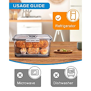 Dynta Bread Box 2 Pack Bread Container Airtight, Recording Time Bread Boxes for Kitchen Counter Organizers and Storage, Plastic Bread Storage with Lid for Homemade Bread, Toast, Loaf, Cookies
