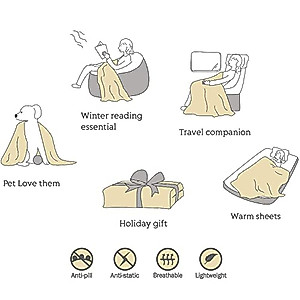 YRAQLVU Mermaid Throw Blankets, Mermaid Tail Soft Fleece Cozy Blankets Couch Bed Decor, Plush Fuzzy Flannel Blanket for Girls Women 50x60 inches