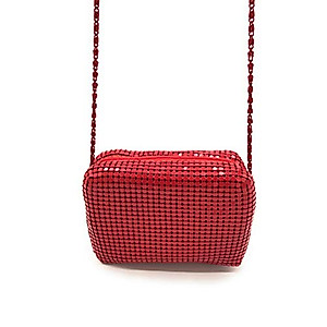 Women's Metal Mesh Evening bag (Red)
