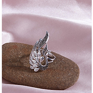 Helen de Lete Vintage Phoenix Wonder Bird 925 Sterling Silver Open Ring