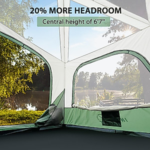 GEERTOP 6 Person Instant Tent for Camping, Large Instant Cabin Tent Easy Setup Pop Up Tent for Family Camping