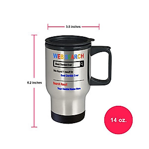 SpreadPassion Personalized Dentist Travel Mug, Custom Dentist Insulated Tumbler, Custom gift for Dentist, Dentist Coffee Travel Mug, Custom Dent