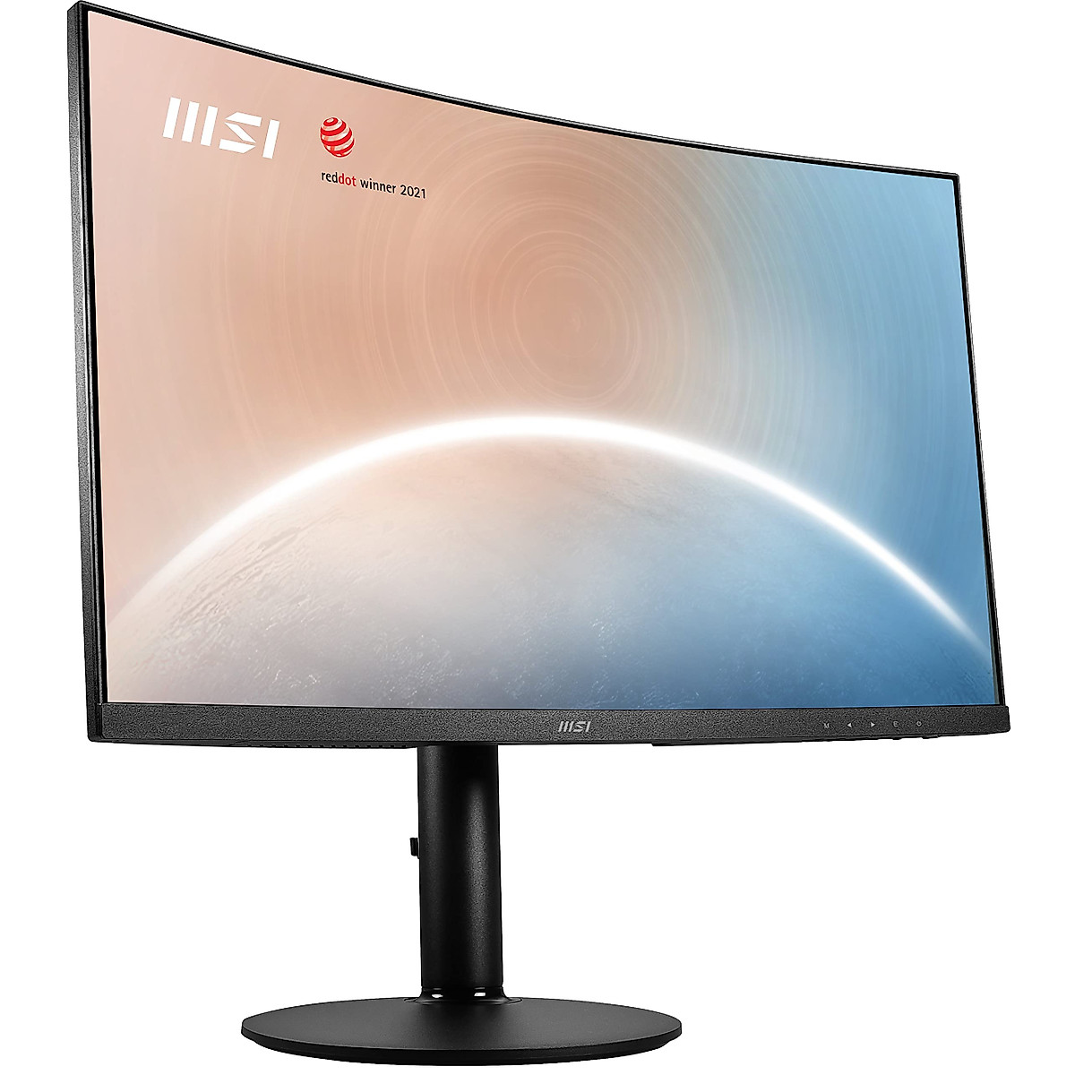 MSI Modern MD271CP, 27" Monitor, 1920 x 1080 (FHD), Curved VA, 75Hz, TUV Certified Eyesight Protection, 4ms, HDMI, Displayport, USB C, Tilt, Swivel, Height Adjustable, Pivot,Black