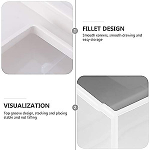 Alipis 1pc box Stacking for Bathroom Simple Visible Underwear Fabrics Holder Desktop and Plastic Drawer Bins L Front Large Capacity Hardware Sundries Chest Cabinet Drawer-type