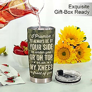 Macorner Valentines Day Gifts for Him - Stainless Steel Tumbler 20oz - Funny Birthday Gift for Husband from Wife & Anniversary Present for Him - Gifts for Men Best Husband - Christmas Gift For Husband