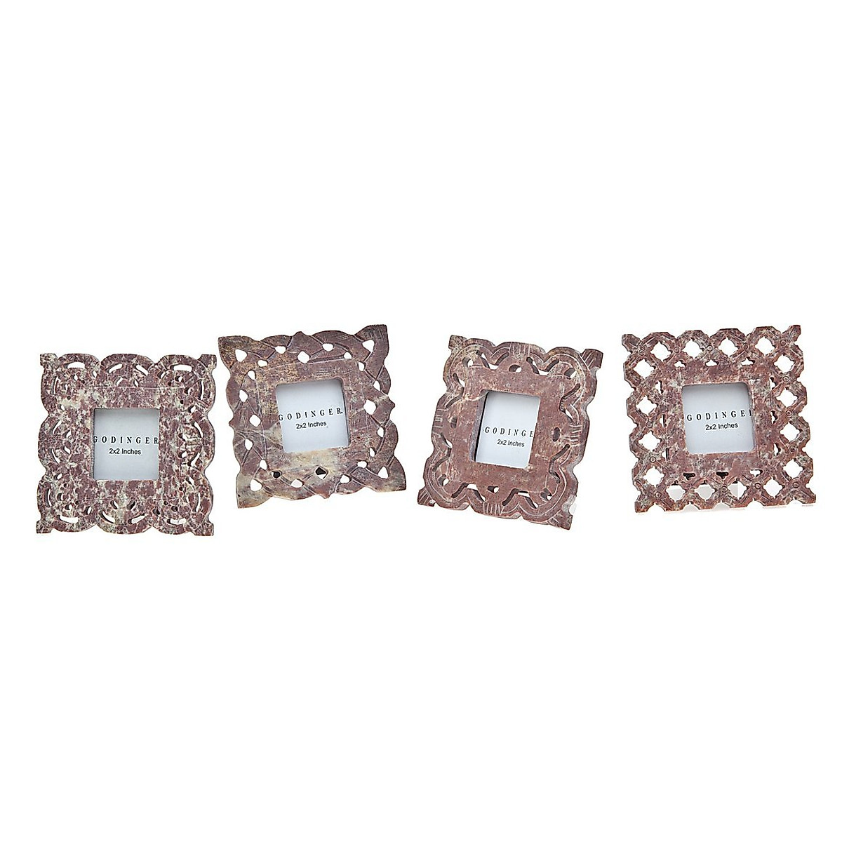 Godinger Photo Frames, Picture Frames, Stone Frames, Family Photo, Living Room Decor, Set of 4 2X2