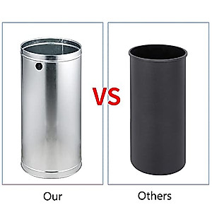 Stainless Steel Trash Can with Lid Open Top Trash Bin, Industrial Metal Trash Enclosure, Detachable Inside Cabinet, Commercial Garbage Bin for Hotel, Patios, Cafés, Parks (Color : Blue, Size : 45L)