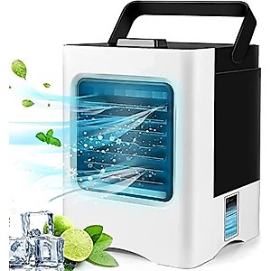 Portable Air Conditioners, 3-In-1 Air Cooler with 3 Speeds, Humidifier and Ultra Quiet, Evaporative Mini Air Conditioner for Room, Home and Office