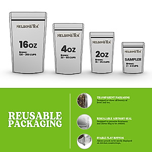 Nelson's Tea Really Root Beer - Sarsaparilla Root Herbal Loose Leaf Tea; Blend of Flavors like Sarsaparilla Root, Burdock Root, and More! - 16 oz