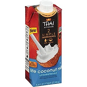Thai Kitchen Unsweetened Lite Coconut Milk, 25.36 fl oz (Pack of 6)