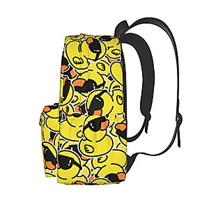 Sunwarshile Duck Pattern Backpack Book Bags Lightweight Casual Laptop Backpacks Travel Daypack For Man Woman