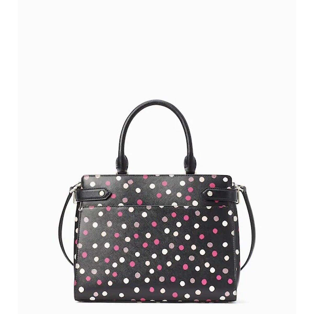 Kate Spade Staci Medium Satchel Glimmer Dot Glitter Shoulder Bag In Black Multi