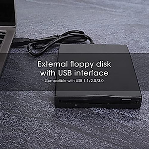 Portable Floppy Drive,plplaaoo 3.5-Inch Card Reader, USB Floppy Drive, Computer Accessory, External Removable, External Floppy Diskette Drive for Laptops Desktops and Notebooks
