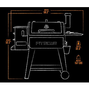 PIT BOSS 10537 PB0820SP Wood Pellet Grill, 820 Square Inches, Black