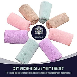 Super Soft Burp Cloths 8 Pack - Thick Baby Washcloths - Extra Absorbent - Perfect Size Large 20" by 10" - Light and Easy to Carry - Milk Spit Up Rag - Burpy Cloths for Unisex, Boy, Girl - Multicolored