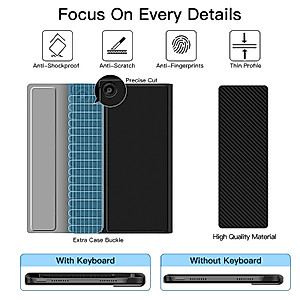 XIWMIX Lenovo Tab M10 Plus Backlit Keyboard Case 10.6 Inch 3rd Gen 2022, Slim Case Lightweight Smart Tablet Cover with Magnetically Detachable Wireless Bluetooth Keyboard for Lenovo Tab M10 Plus 10.6"