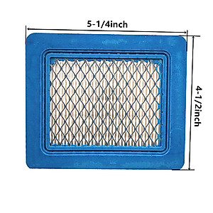 1 pack 491588S Flat Air Filter Cartridge for Briggs & Stratton 491588 399959 4942245 4915885 3.5-6.5 HP Quantum Engines Push Mower Lawn Mower Air Filter