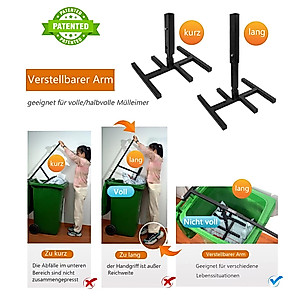 CharaVector Touchless Manual Trash Compactor, Compacting Trash Can, Trash Bin Compactor, Crushing Recycling Tool