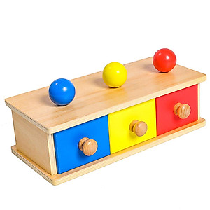 Kghios Montessori Box Bins Infant Toys Materials for Toddlers Babies 6-12 Months - 1-2 Year Old Babies 18 Months Materials Educational Tools Preschool Early Learning Wooden Toys