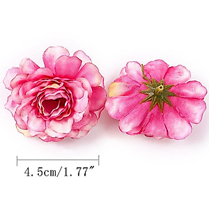 20pcs Roses Buds Artificial Flowers Bulk, 2" Small Silk Rose Artificial Flower Head Fake Flower For Home Decor Christmas Party Marriage Wedding Decoration DIY Wreath Accessories (Milky White)