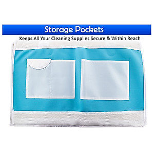 Bath Kneeler Pad & Elbow Armrest Mat for Bathtub - Baby Bath Kneeling Pad For Moms - Foldable Non Slip Safety Bathtube Padded Cushion w/ Storage Organizer & Knee Rest For Baby Bathing & Washing