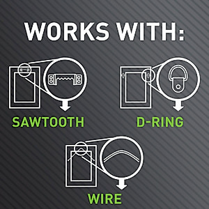 3M CLAW 25 lb. Drywall Picture Hanger with Spot Markers, Heavyweight Hanging Solution for Room Decor and Office Decor, Including Mirrors or Large Art – 4 Pack