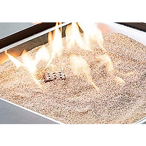 KAYSo INC Silica Sand for Fire Pits,Fire Places,Gas Fire,Base Layer Decoration-10lb Heat and Fire Proof,White Amber,Small