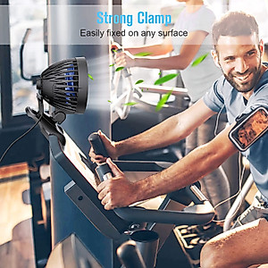 BESKAR Portable Clip on Fan - 6 inch Personal USB Fan with CVT Speeds, Adjustable Tilt, Quiet Operation Small Cooling Fan for Office Desk Dorm Bed Stroller -Supercar Clamp