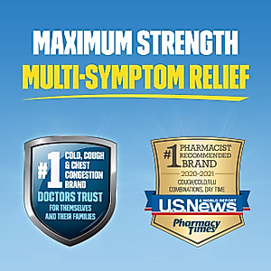 Mucinex Fast-Max Maximum Strength Cold & Flu All in One, Multi-Symptom Relief, Pain Reliever, Fever Reducer, Cough Suppressant, Expectorant, Nasal Decongestant, 16 Liquid Gels (Pack of 4)