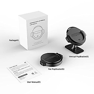 daite Socket Car Mount Car Grips Holder for Phone Stand 360 Rotation Dashboard Sticker Holder for Socket Mount Users on Car Dashboard Home Wall Office Kitchen (Rotation + Flat)