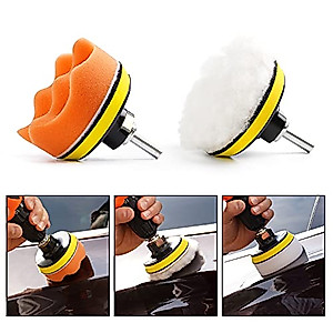 S SATC 3 Inch Buffing Pads 22 Pcs Buffing Pad for Drill 80mm Buffing Pads Car Polishing Pad for Car Sanding Buffing Waxing Sealing Glaze