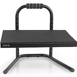 VIVO Black Ergonomic Height Adjustable Standing Foot Rest Relief Platform for Standing Desks STAND-FT01