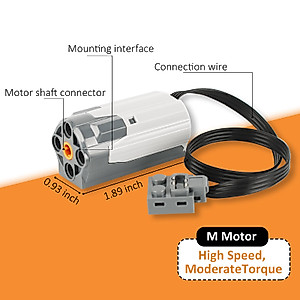 5-in-1 Motor Kit Compatible with Lego Technic, Motor Set with Powerful Motors, Advanced Control Functionality, Ultimate Compatibility