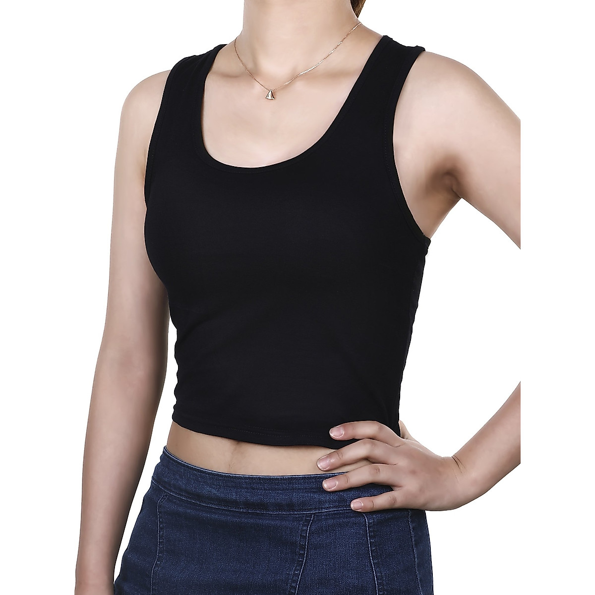 3-Piece Women's Crop Top Set, Workout Sleeveless Racerback Tanks - Black, White, Grey (X-Large)