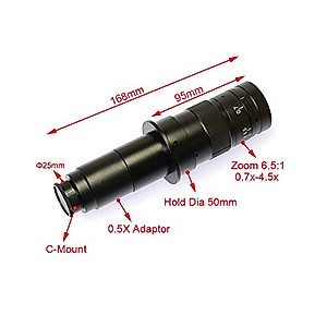 HAYEAR 34MP HDMI USB HD Digital Industry Video Microscope Camera+180X C-Mount Lens+144LED Light+Big Boom Stand Universal Bracket