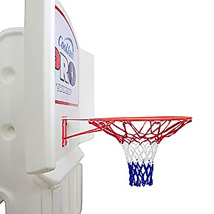 Swimline Super Wide Inground Swimming Pool Basketball Hoop & Volleyball Net