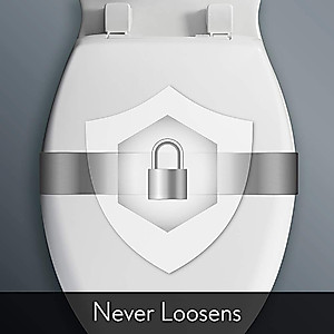 BEMIS 500TTT 000 Toilet Seat will Never Loosen and Provide the Perfect Fit, ROUND, White