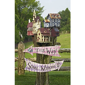 Alice in Wonderland Party Decorations, Mad Hatter Tea Party Supplies, Arrow Hanging Signs Pack of 10(Double-Sided Design)